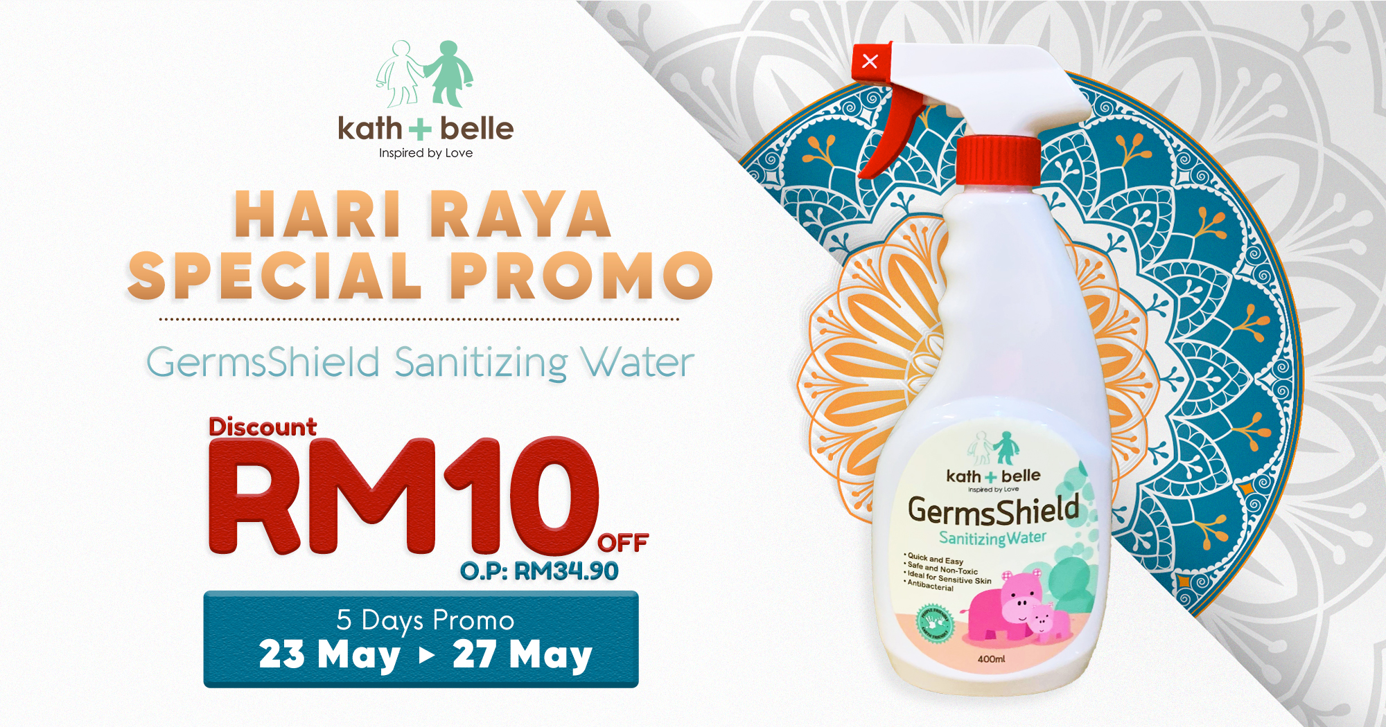 GermsShield Sanitizing Water - Kath+Belle